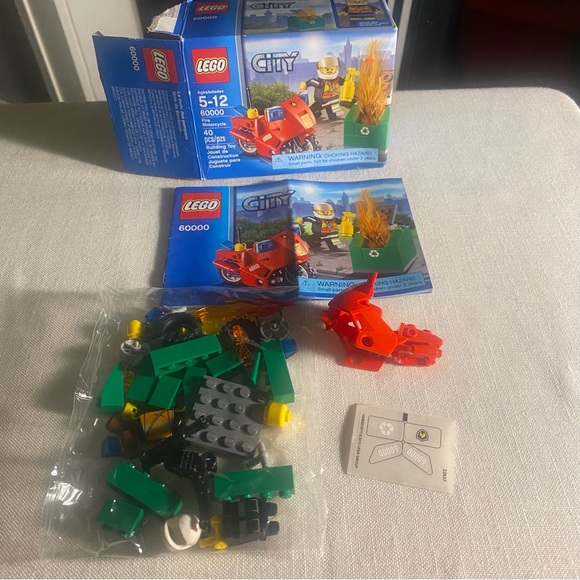 Lego | Toys | Lego City Fire Motorcycle Set 6000 Opened Complete | Poshmark